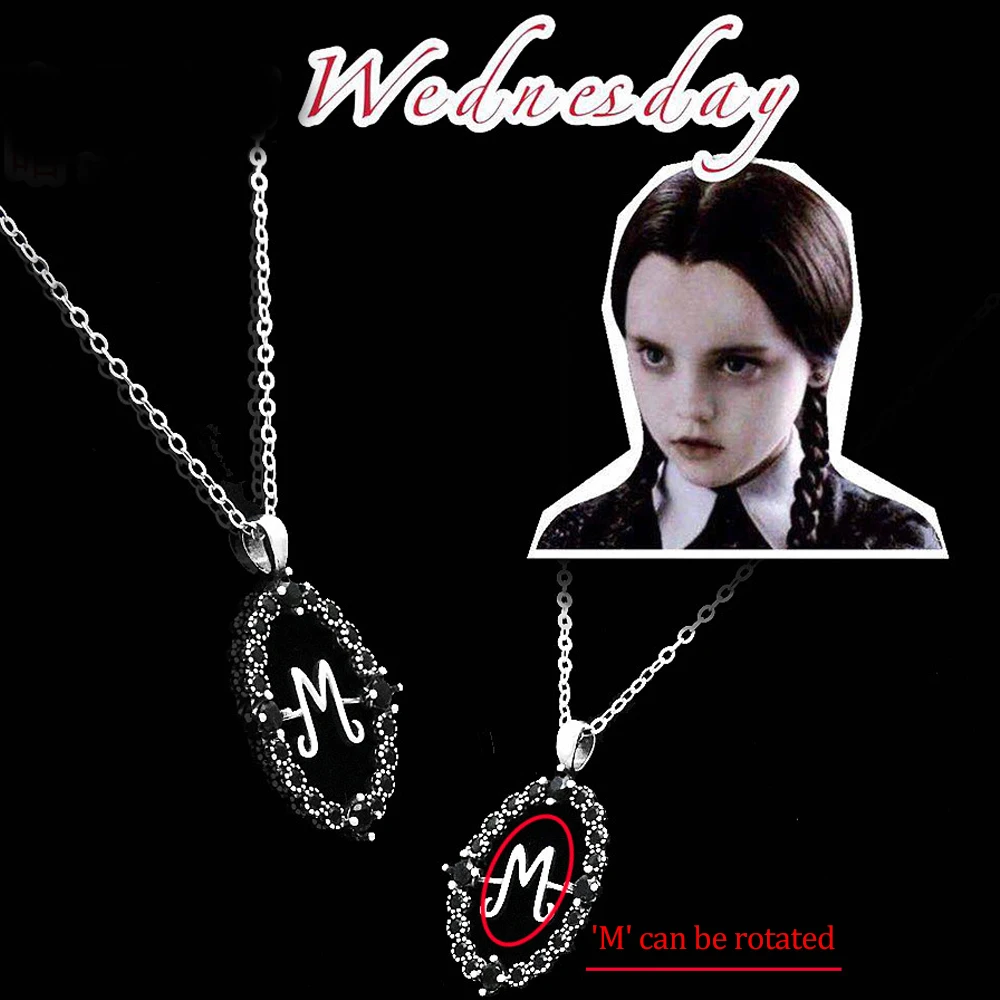 2023 Trend Wednesday Addams Necklace Cosplay Talisman Morticia Gothic ...