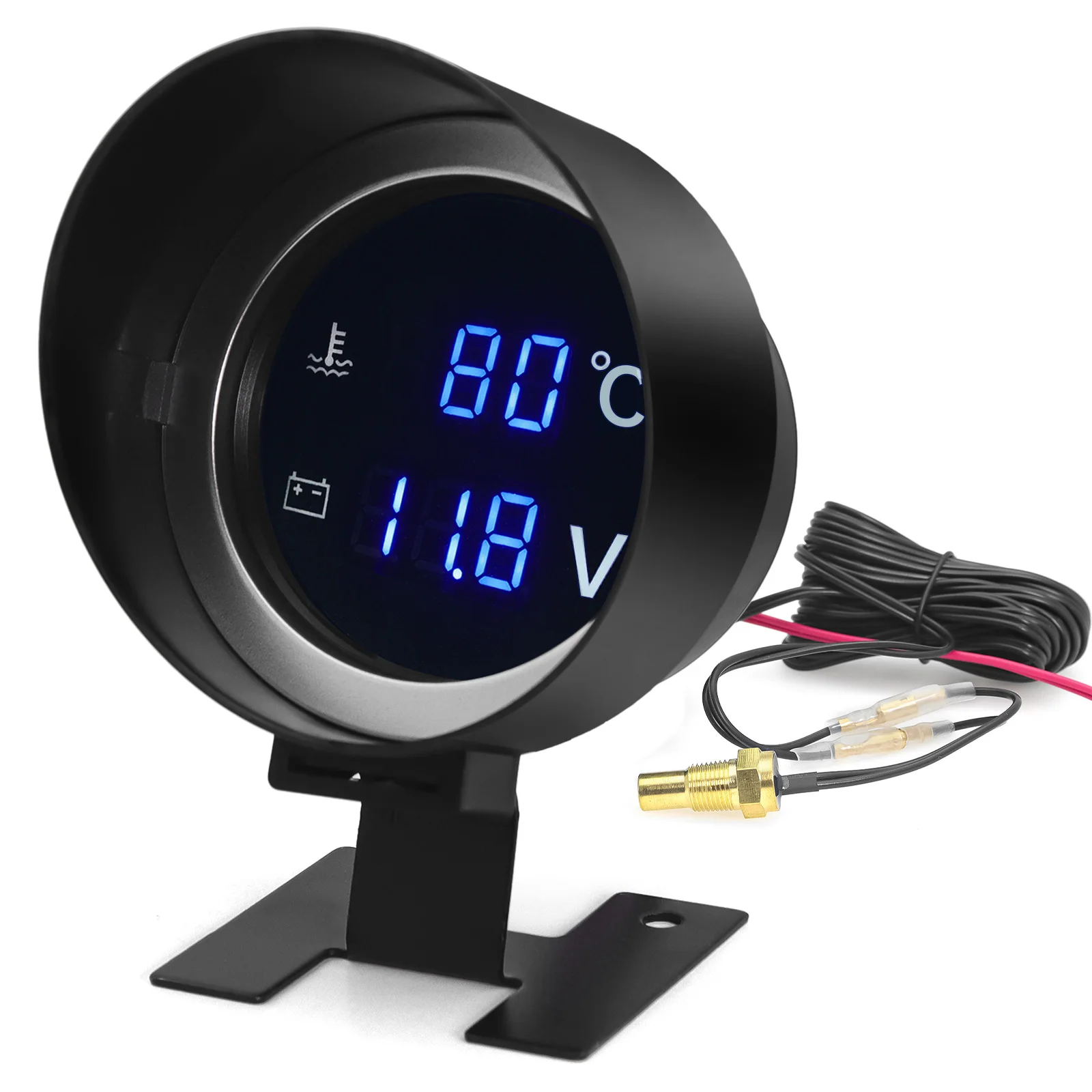 AD-2-in-1-12V-24V-Round-Led-Digital-Car-Truck-Water-Temp-Gauge ...