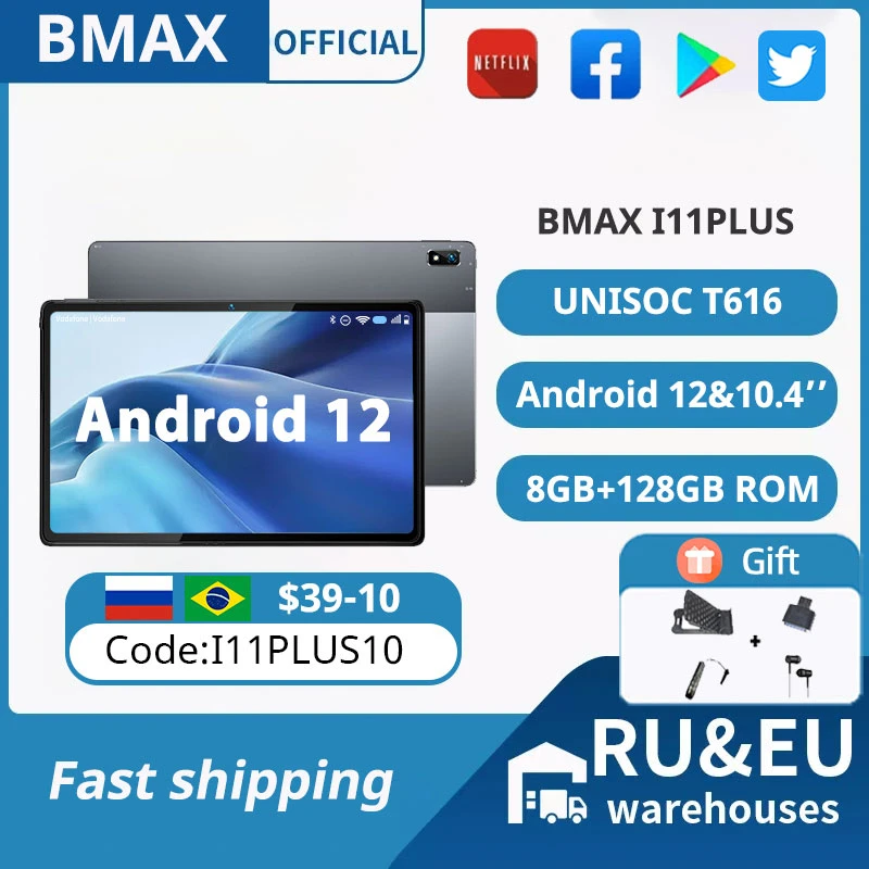 Bmax I10 Plus 10.1android 10 Phone Call Tablet 1920*1200 T618 Octa Core 4gb Ram 64gb 128gb Rom ...