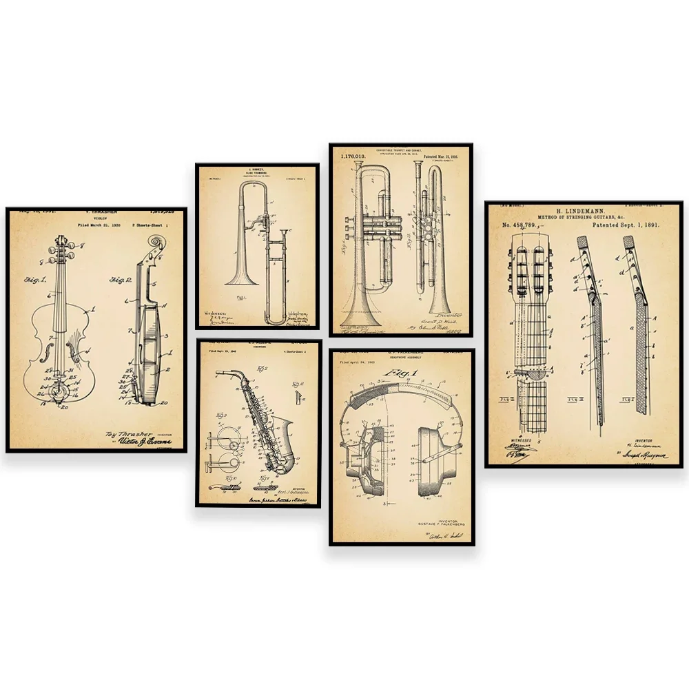 Trombone, Viola, Violin, Guitar Strings, Saxophone, Stereo Headphones ...