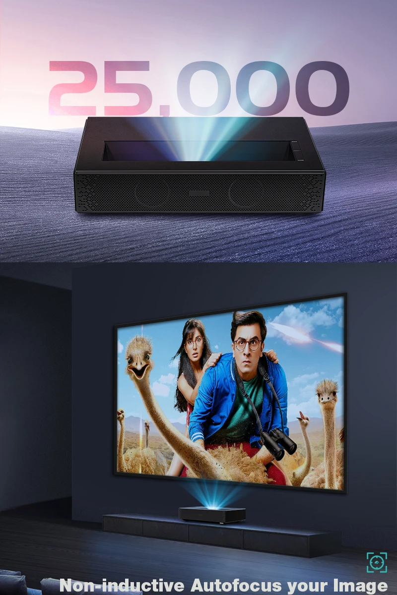 Hotack D068 Проектор для домашнего кинотеатра Видеопроектор DLP UST Ультракороткофокусный ...