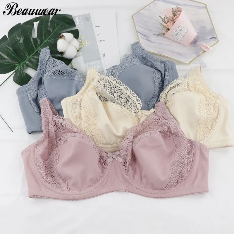 Beauwear Plus Size 36D-46F Women Sexy Bra Unlined Push Up Bras Thin Cup ...