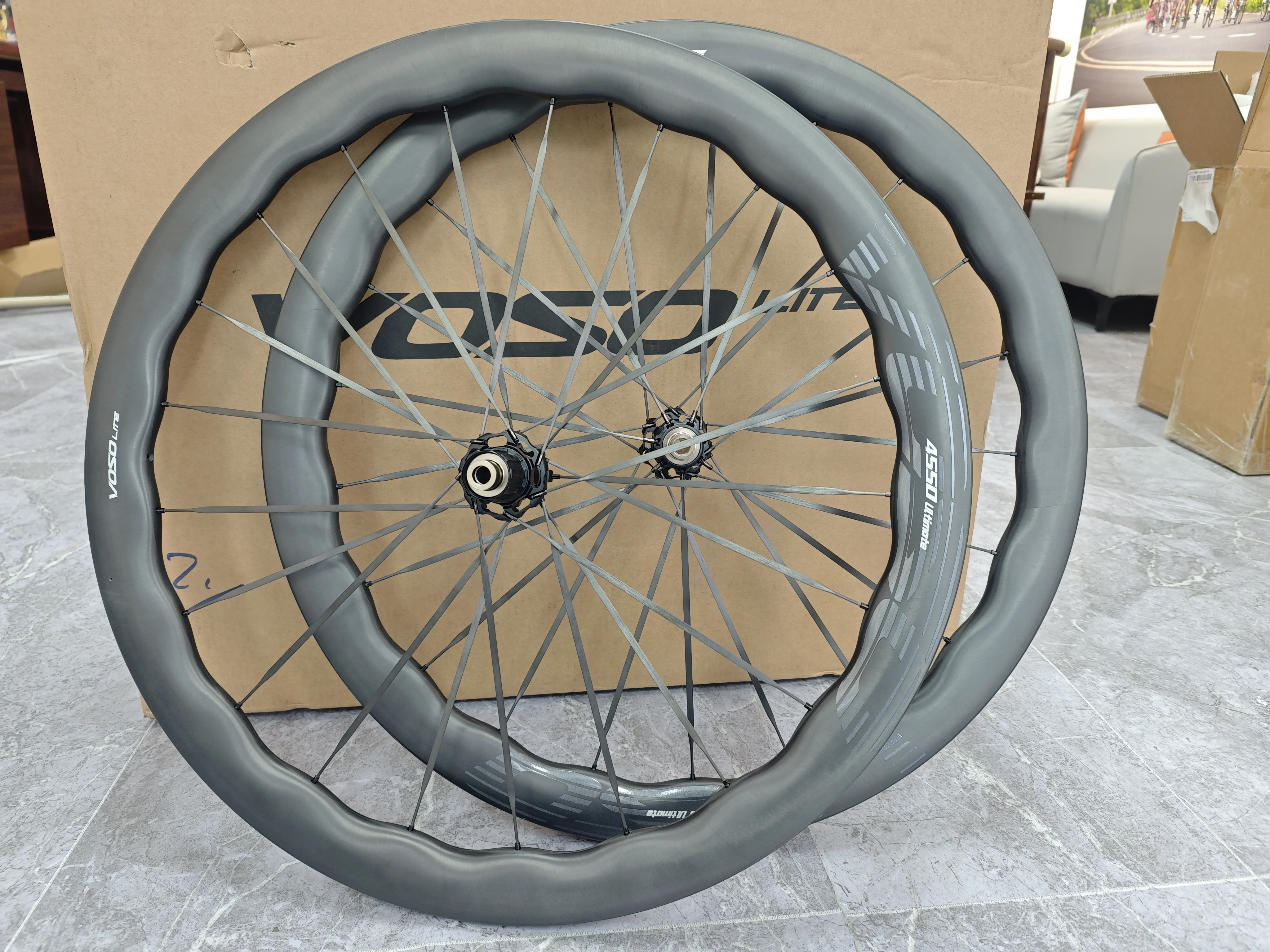 VOSO Ruota in carbonio Freno a disco Bici da strada competitiva Set di ...