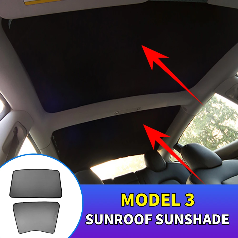 Car-Styling-Sunroof-Sunshades-Glass-Foldable-Sun-Visor-Blocks-For-Tesla ...