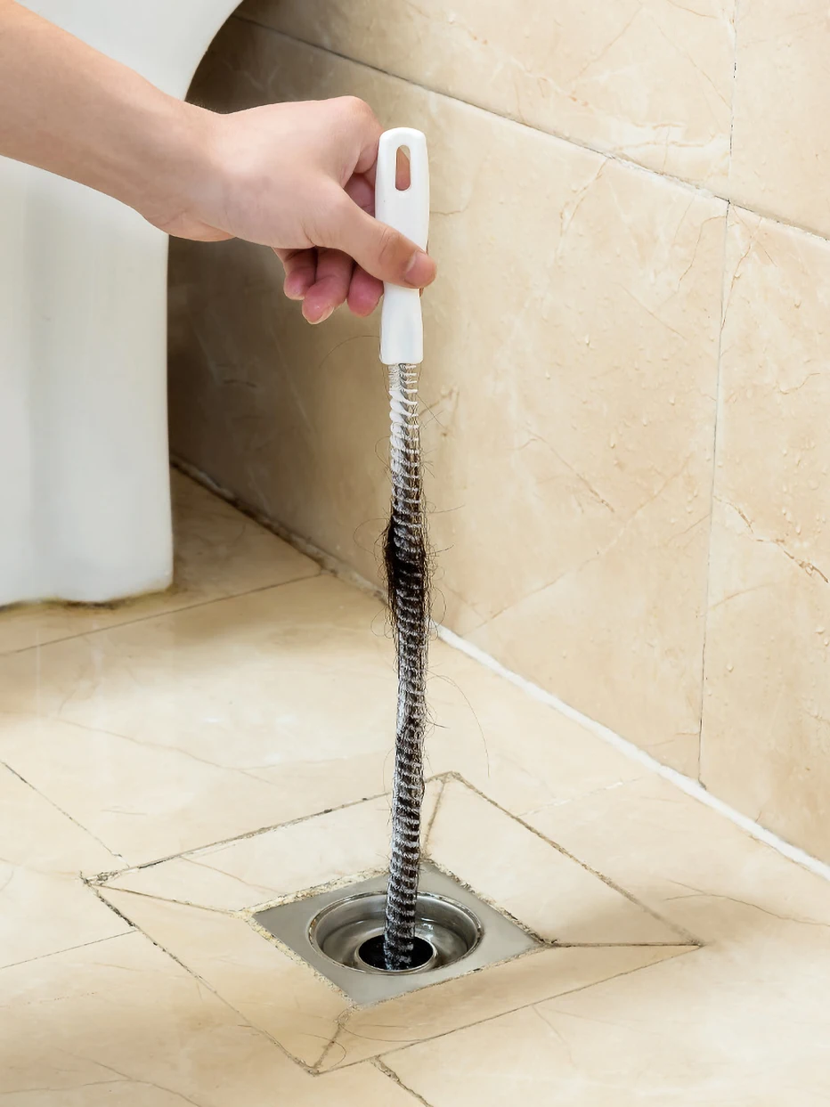Pipe Dredging Brush Bathroom Hair Sewer Sink Cleaning Brush Drain ...