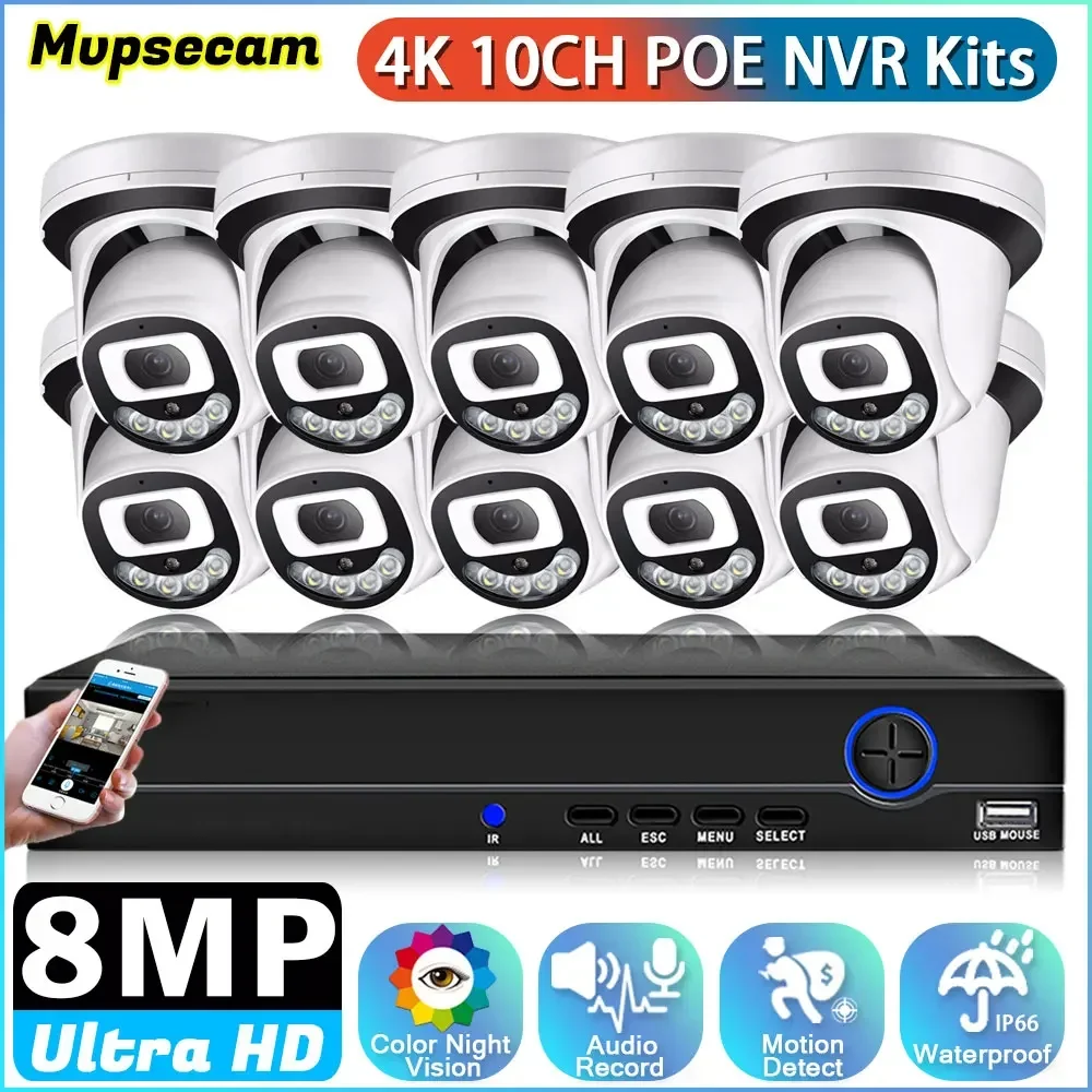 Security-Camera-System-10CH-8MP-HD-POE-NVR-Kit-CCTV-Two-Way-Audio-AI ...