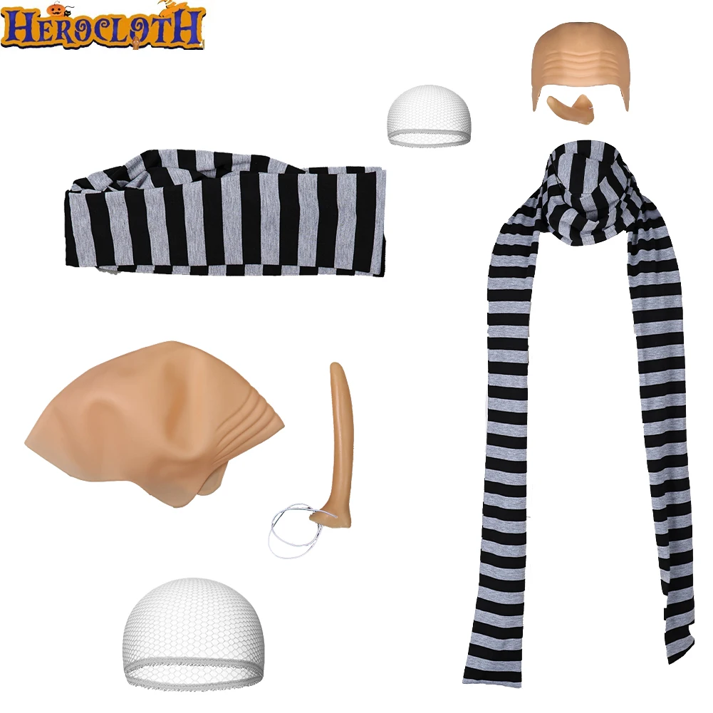 Gru Cosplay Scarf Headwear Nose Hairnet Scarfs Adult Men Halloween ...