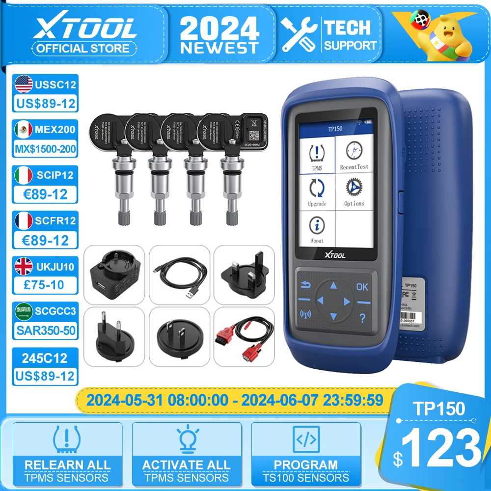 Xtool Tp150 Wifi Tpms Programming Diagnostic Tool Activate All Sensor Work On 315 433mhz Tire