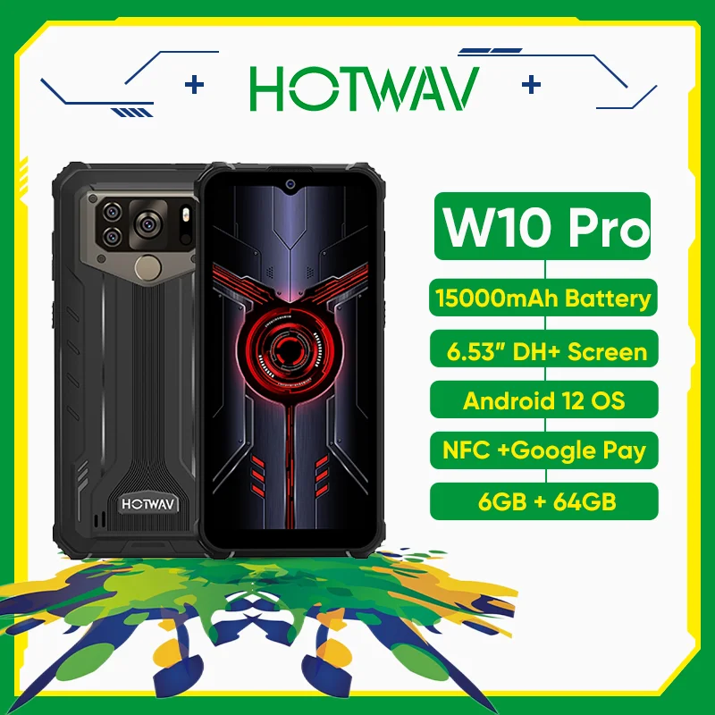 Hotwav w10 pro w10pro telefones celulares ip68/ip69k impermeável ...