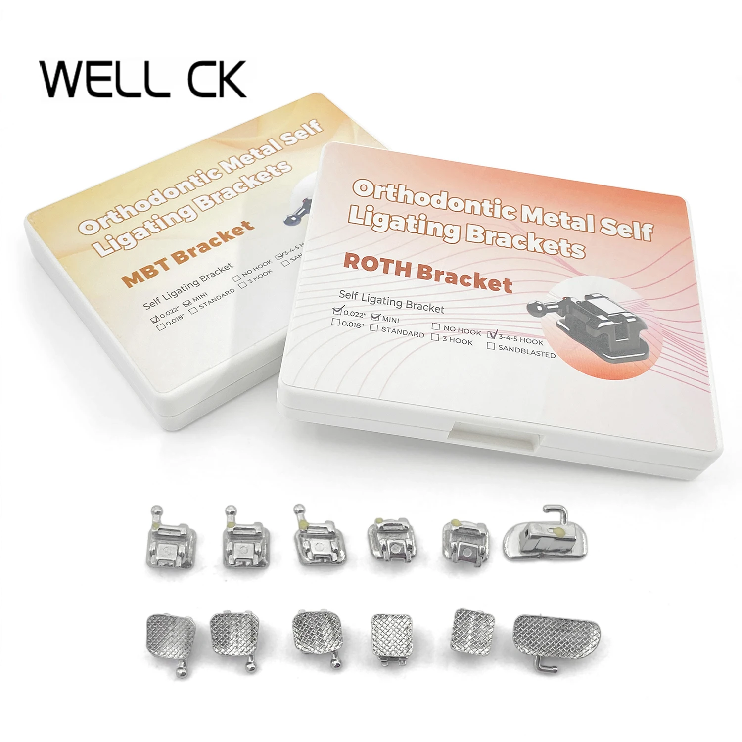 WELL CK Dental Brackets Orthodontic Brace Passive Self Ligating Mesh ...