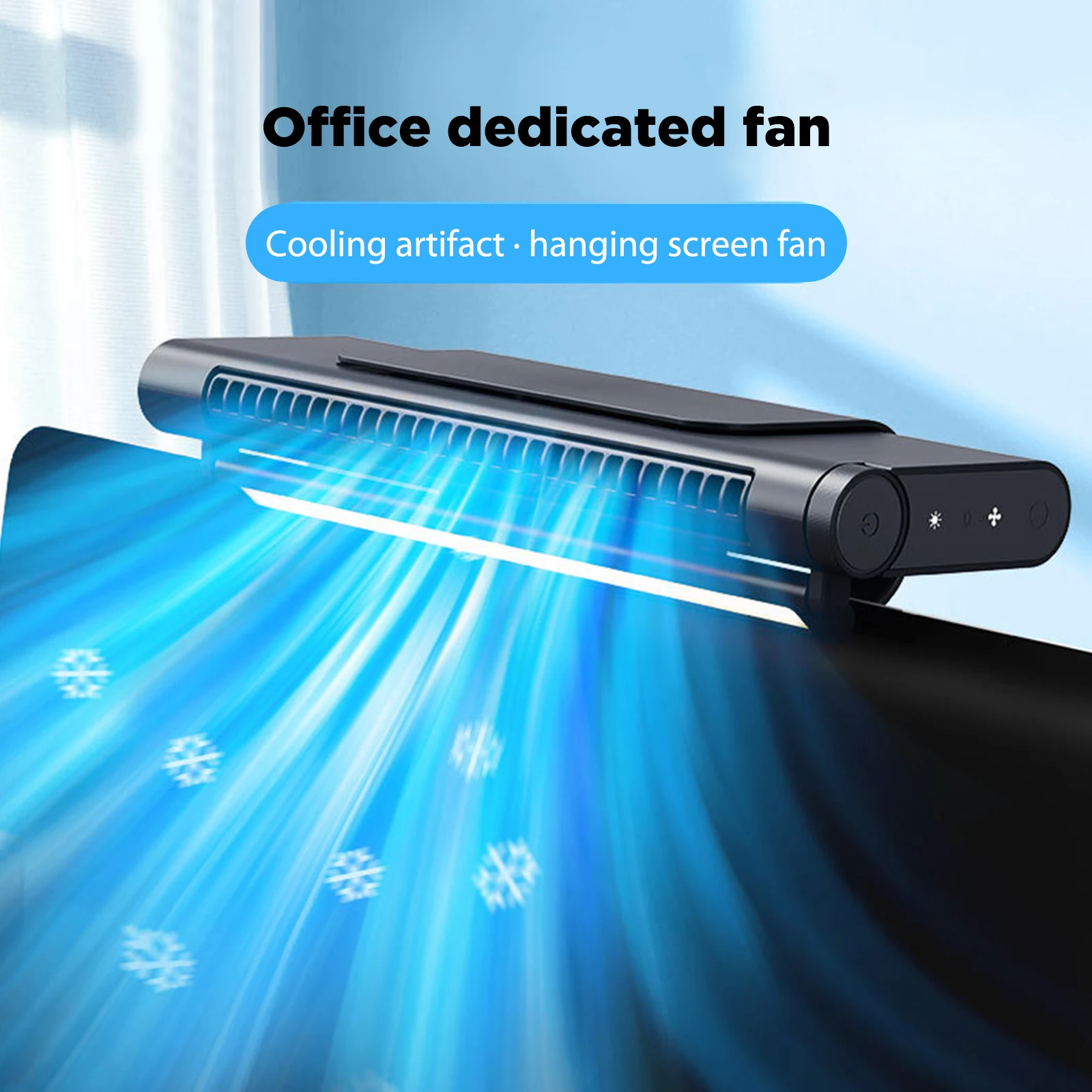2000mAh-Computer-Screen-Fan-USB-Rechargeable-Monitor-Fan-With-Lights ...