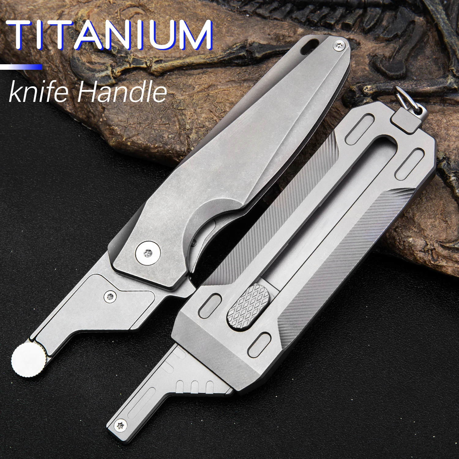 Titanium Alloy Handle Utility Sliding Blade And Folding Tool Knife ...