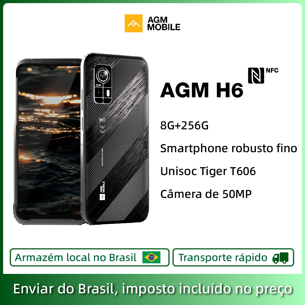 AGM-tel-fono-inteligente-H6-Smartphone-resistente-con-8-GB-de-RAM-256 ...