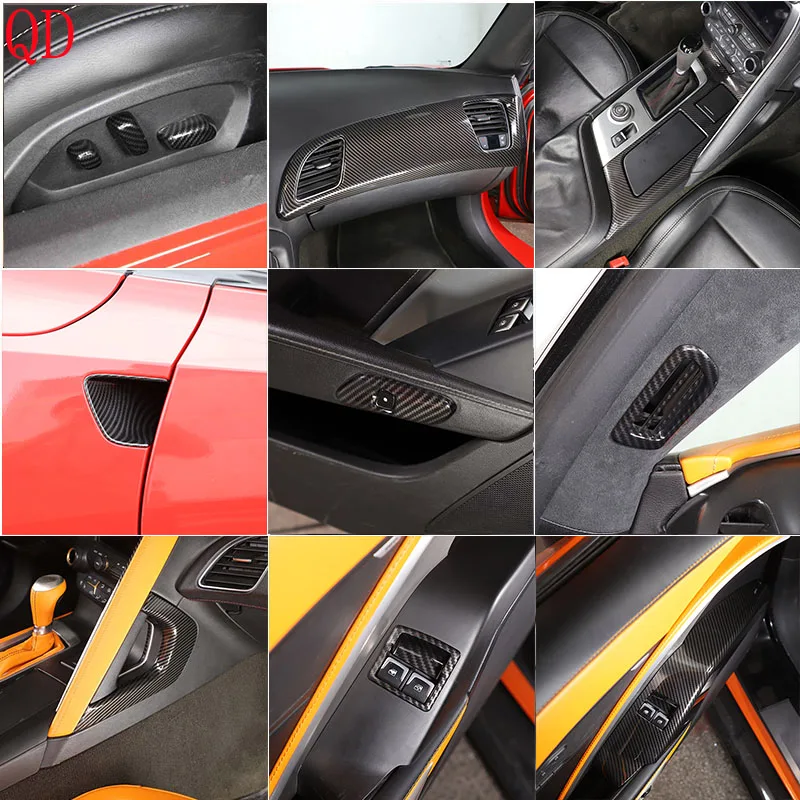 For Chevrolet Corvette C7 2014-2019 ABS Carbon Fiber car dashboard ...