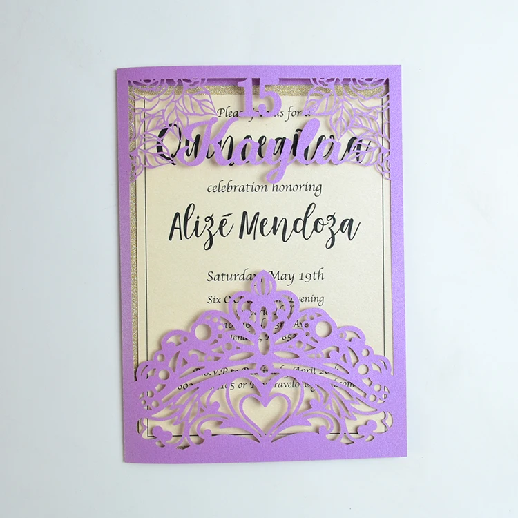 Quinceanera Invitations Ideas Purple