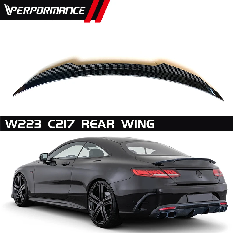 S-class Coupe C217 W217 W223 Dry Carbon Fiber B-style Rear Wing For S63 ...