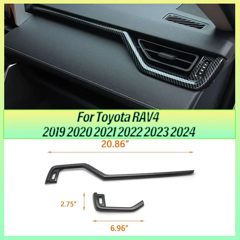 For Toyota RAV4 2019 2020 2021 2022 2023 2024 ABS Carbon Fiber Style ...