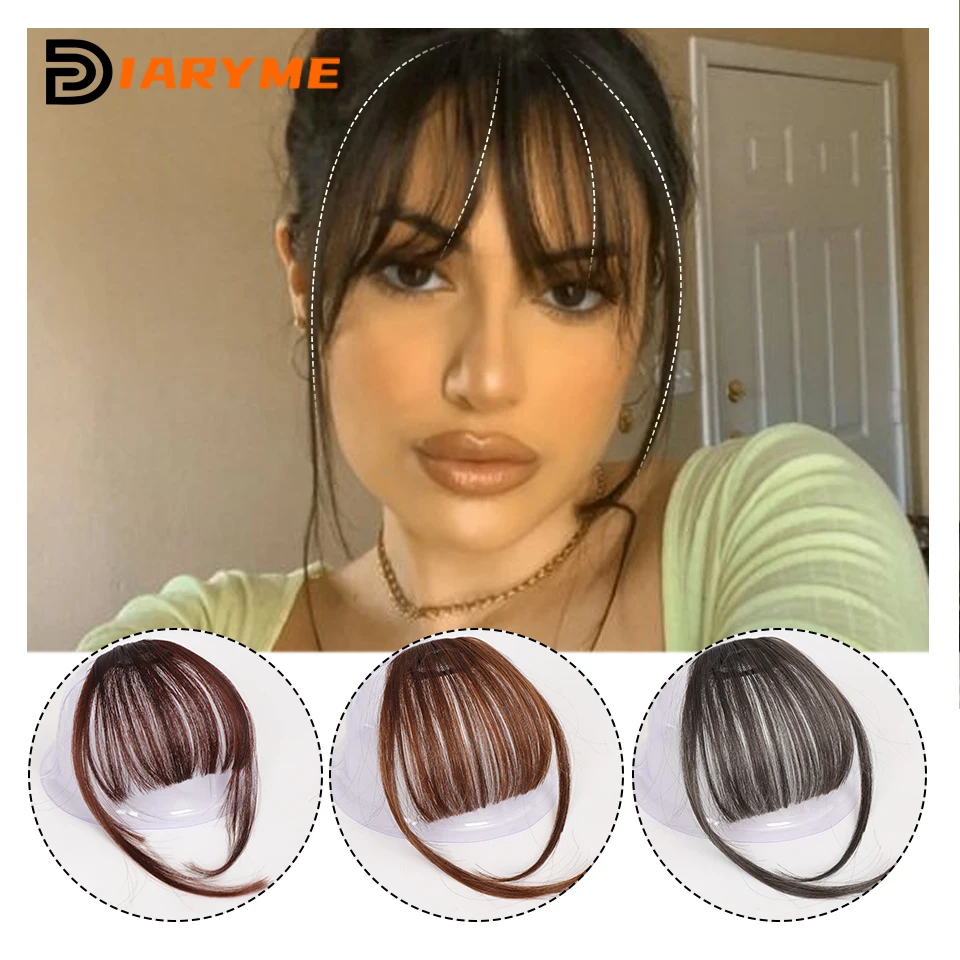 Synthetic-False-Bangs-Clip-In-Hair-Hairpiece-Accessories-Invisible ...