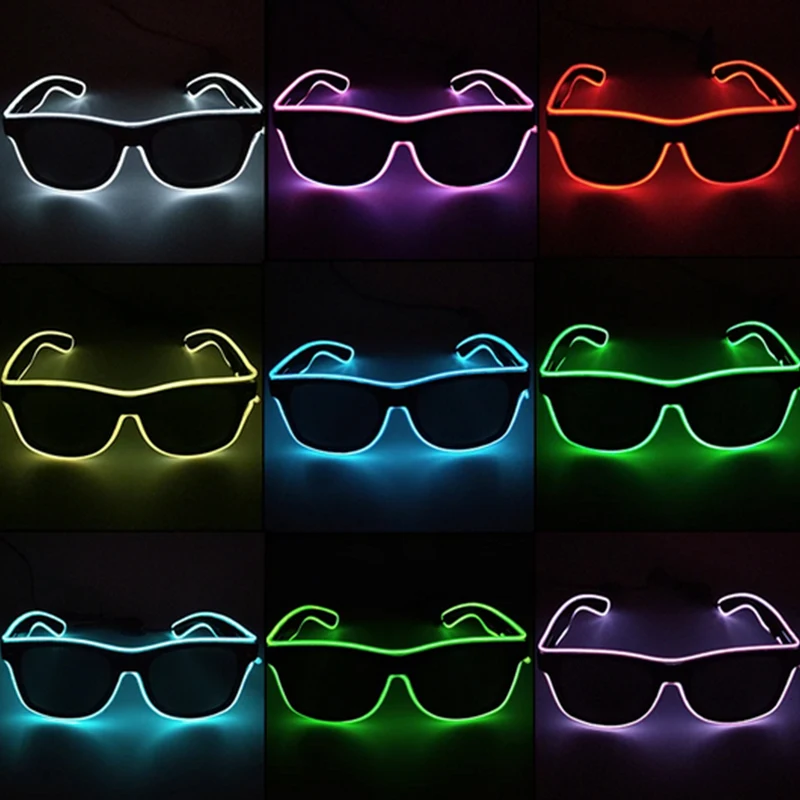 Rave-Bar-Glowing-Glasses-With-Light-Neon-Party-Decor-LED-Sunglasses-For ...