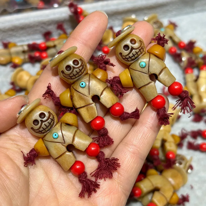 Bone Dumb Pendant Handmade Semi-Finished Accessories Buddha Beads ...