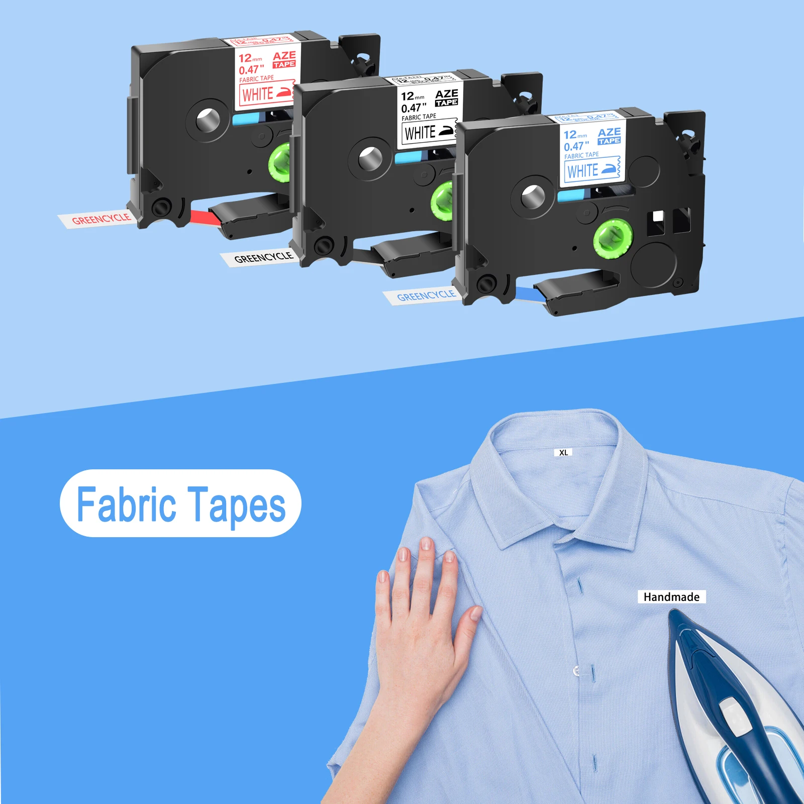 1PK-12mm-Fabric-Label-Compatible-for-Brother-TZE-FA231-FA3R-FA3-Fabric ...