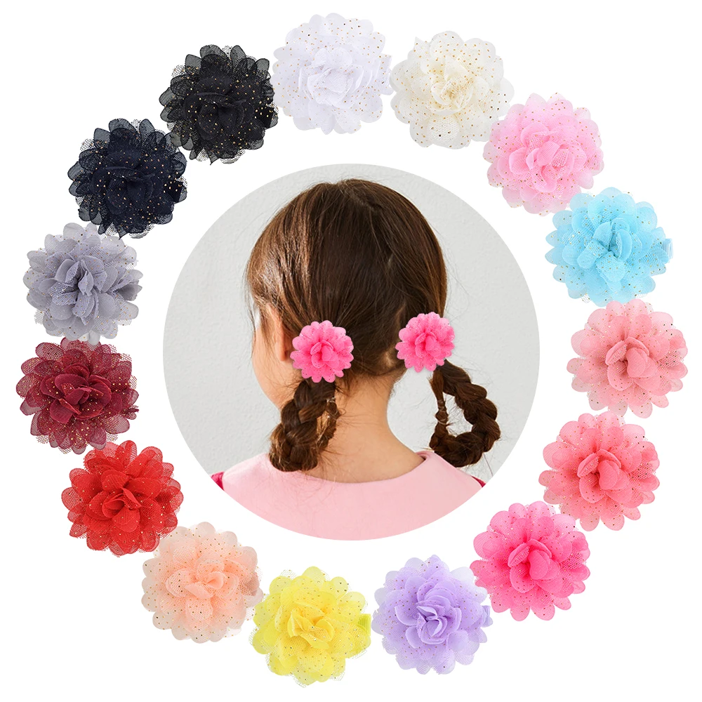 5Pcs-Girls-Flowers-Hair-Clips-Glitter-Fabric-for-Kids-Hairpins-Princess ...