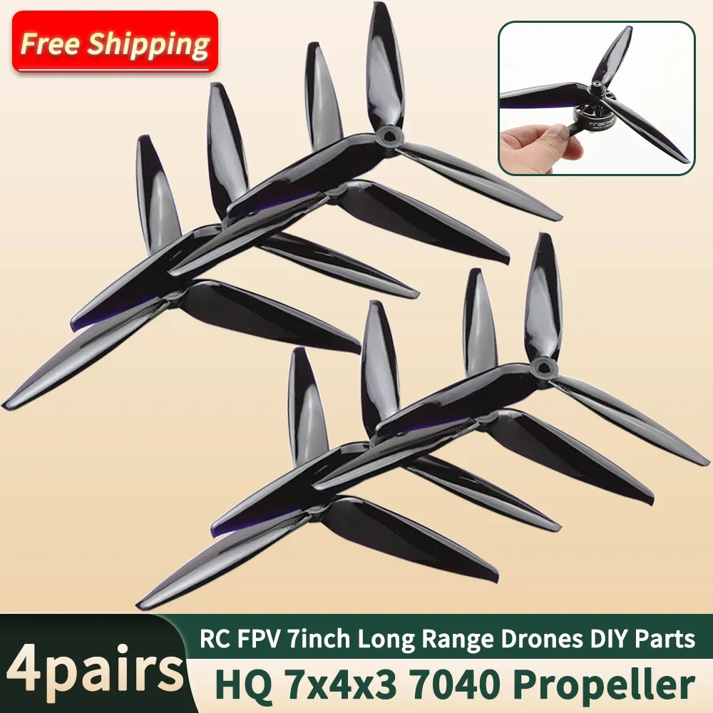 4pairs-HQprop-HQ-7X4X3-7040-Propeller-7-4-3-Blade-Prop-CW-CCW-for-RC ...