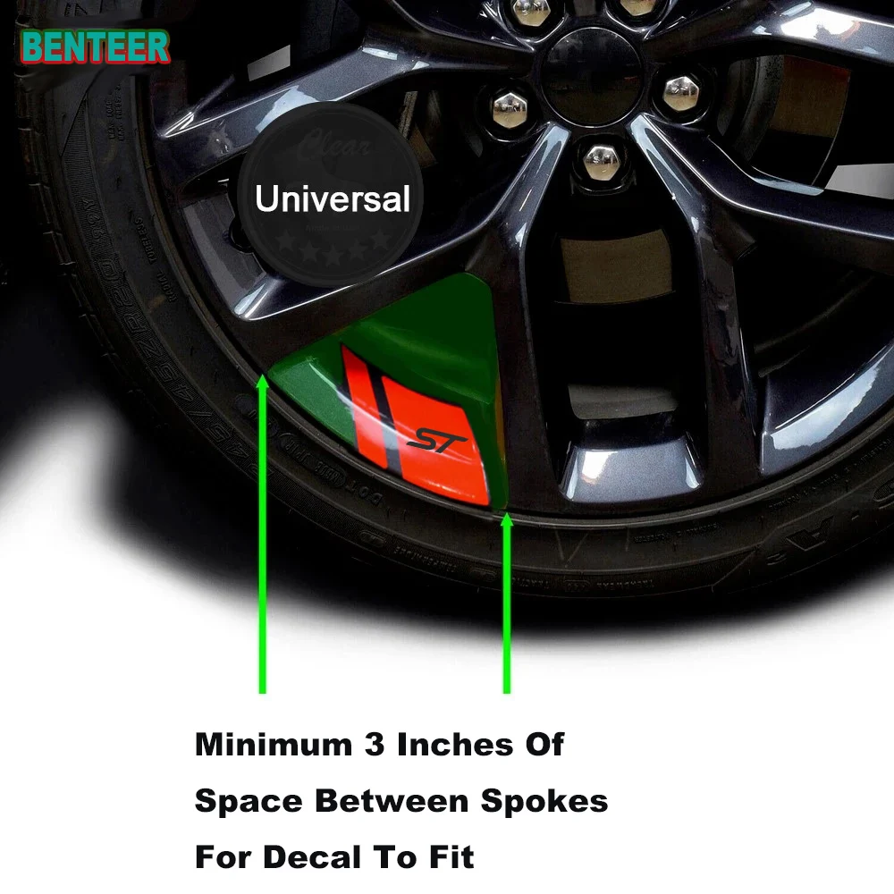 Pegatina-para-rueda-de-coche-6-piezas-para-Ford-Focus-Fiesta-Mondeo ...