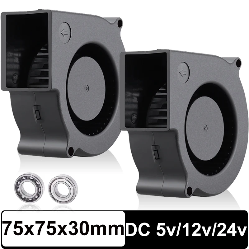 1 Piece Gdstime 75mm Dc 5v 12v 24v 2pin Usb Dual Ball 75x30mm Turbo ...