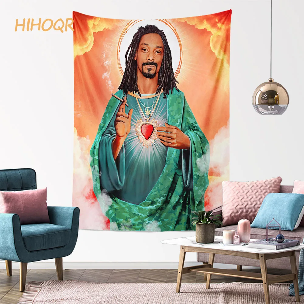 Rared-Tapisserie Snoop Dogg,Tapisserie de Jésus,Décor de chambre ...