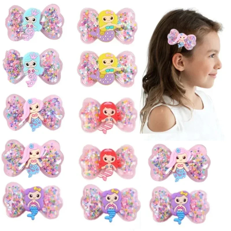 ncmama-2Pcs-Lovely-Mermaid-Hair-Clips-For-Baby-Girls-Quicksand-Sequins ...