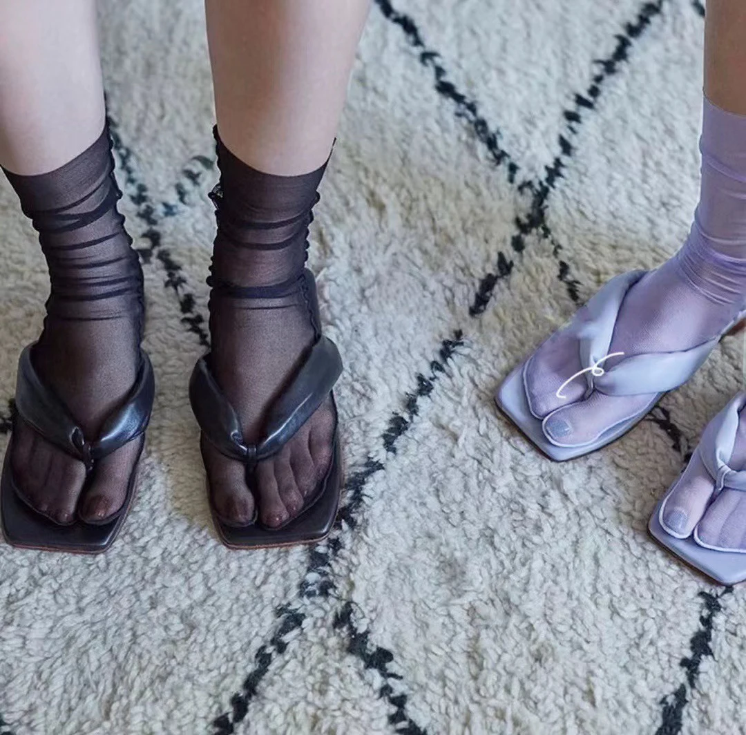 Ultra-Thin-Transparent-Split-Toe-Woman-Mesh-Socks-Summer-Candy-Color ...