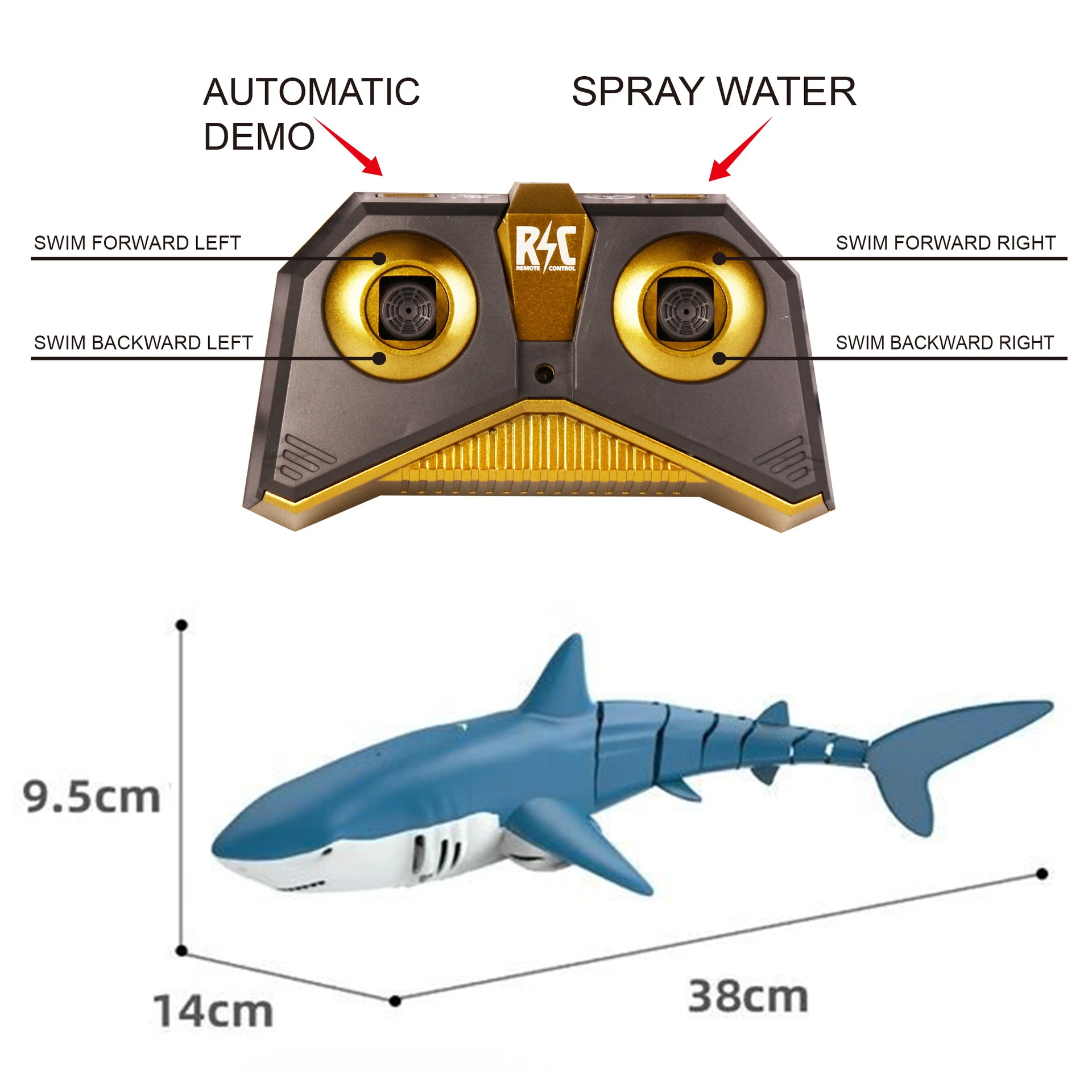 Rc Shark Robot Children Pool Beach Toy for Kids Boys Girl Fun Water ...