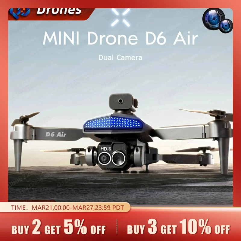New-D6-Air-Drone-HD-Dual-ESC-Camera-Optical-Flow-Localization-540 ...