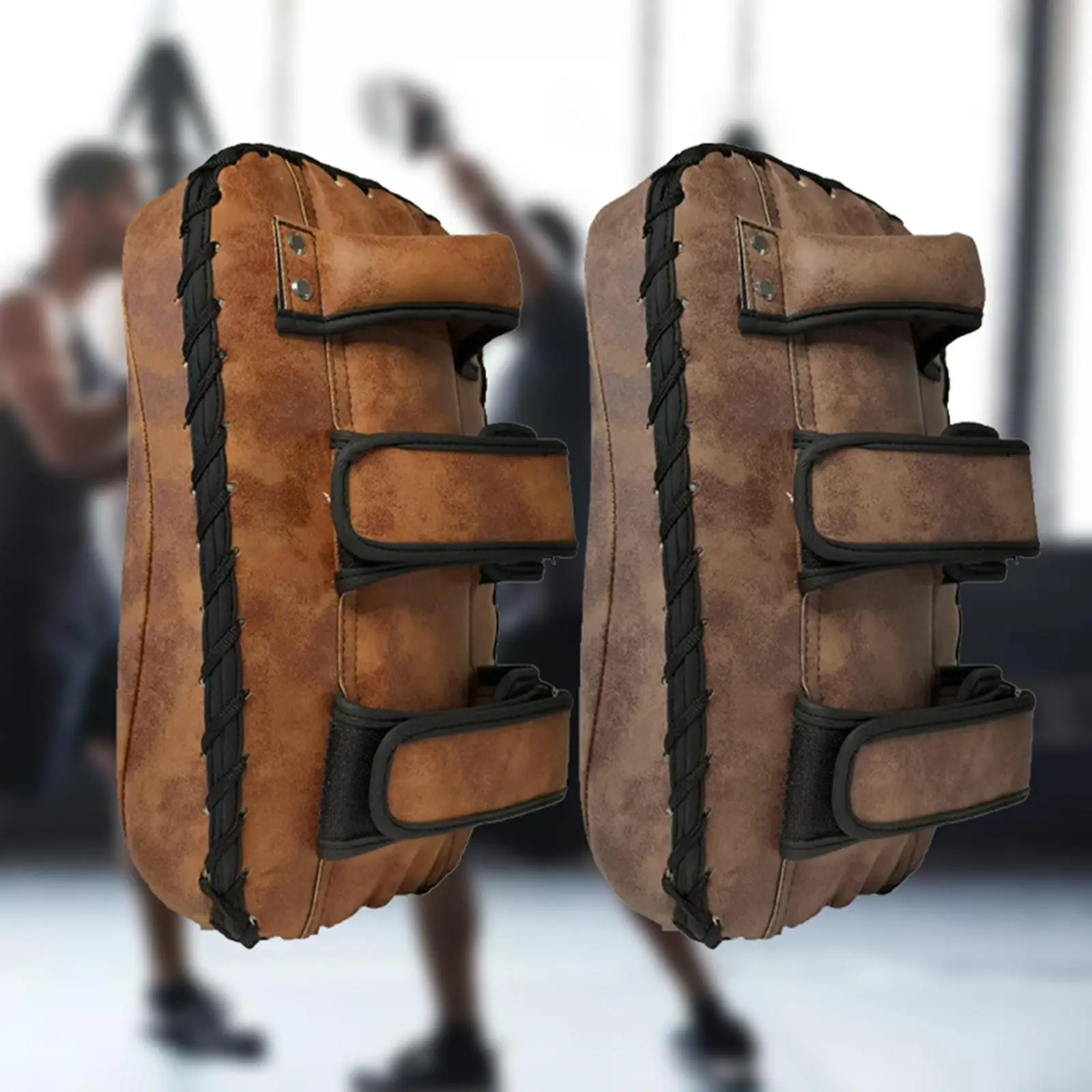 Boxing-Curved-Focus-Punching-Mitts-PU-Leather-Martial-Arts-Hand-Target ...