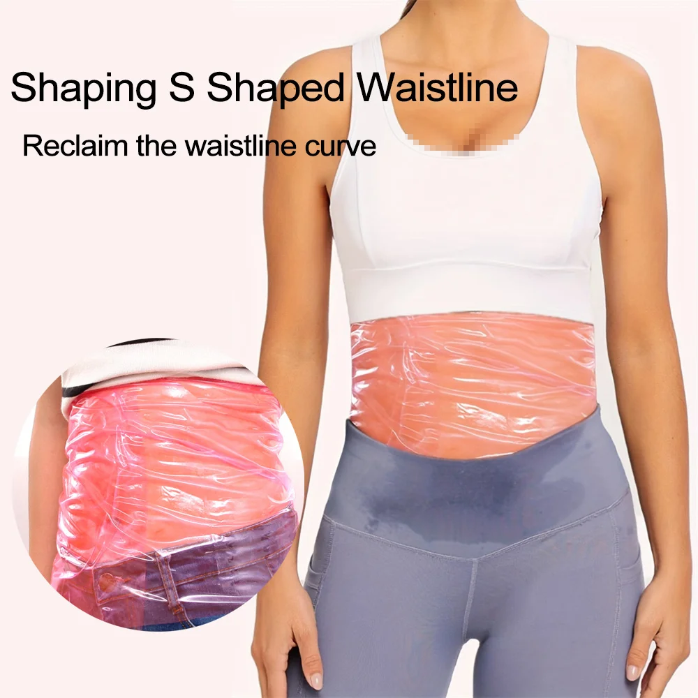 Women-Sauna-Flat-Abdomen-Plastic-Belt-Burning-Fat-Sport-Fitness-Waist ...