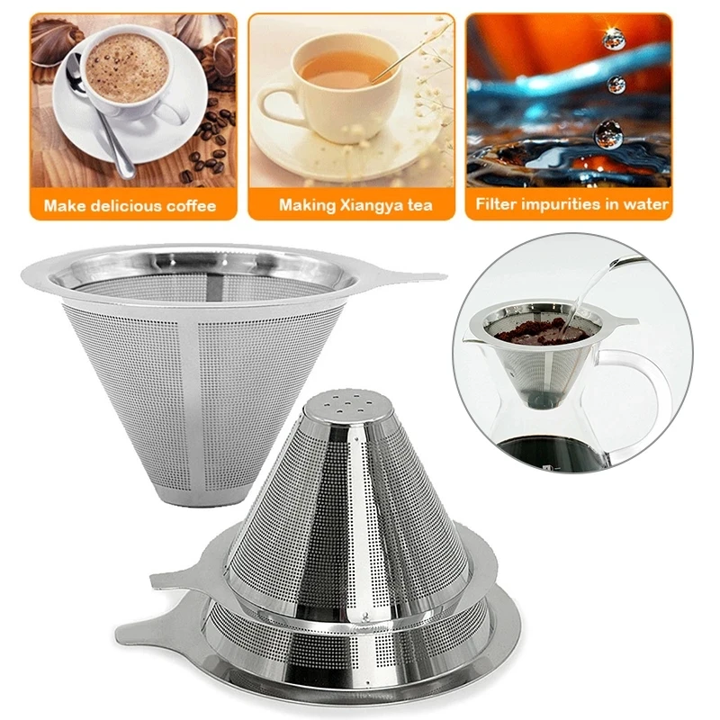 Reusable-Double-Layer-Coffee-Filter-Stainless-Steel-Coffee-Strainer ...