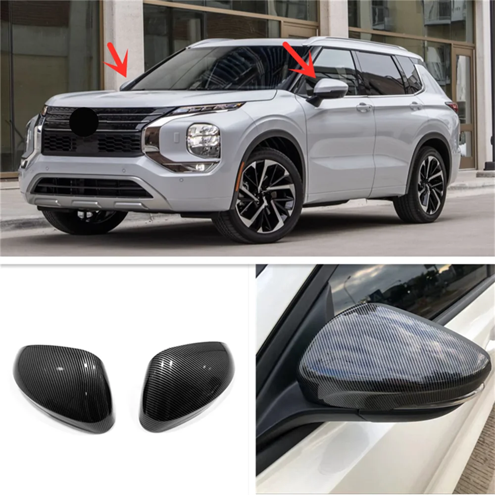 For Mitsubishi Outlander 2022 2023 Carbon Fiber Look Side Rearview ...