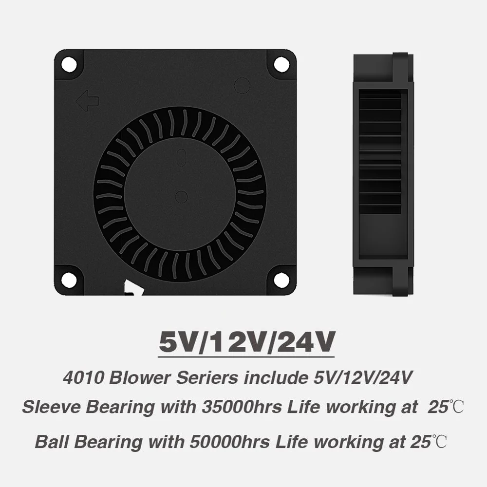 2pcs Younuon 40mm Blower Fan 4010 40x40x10mm Dc Brushless Turbo Blower ...
