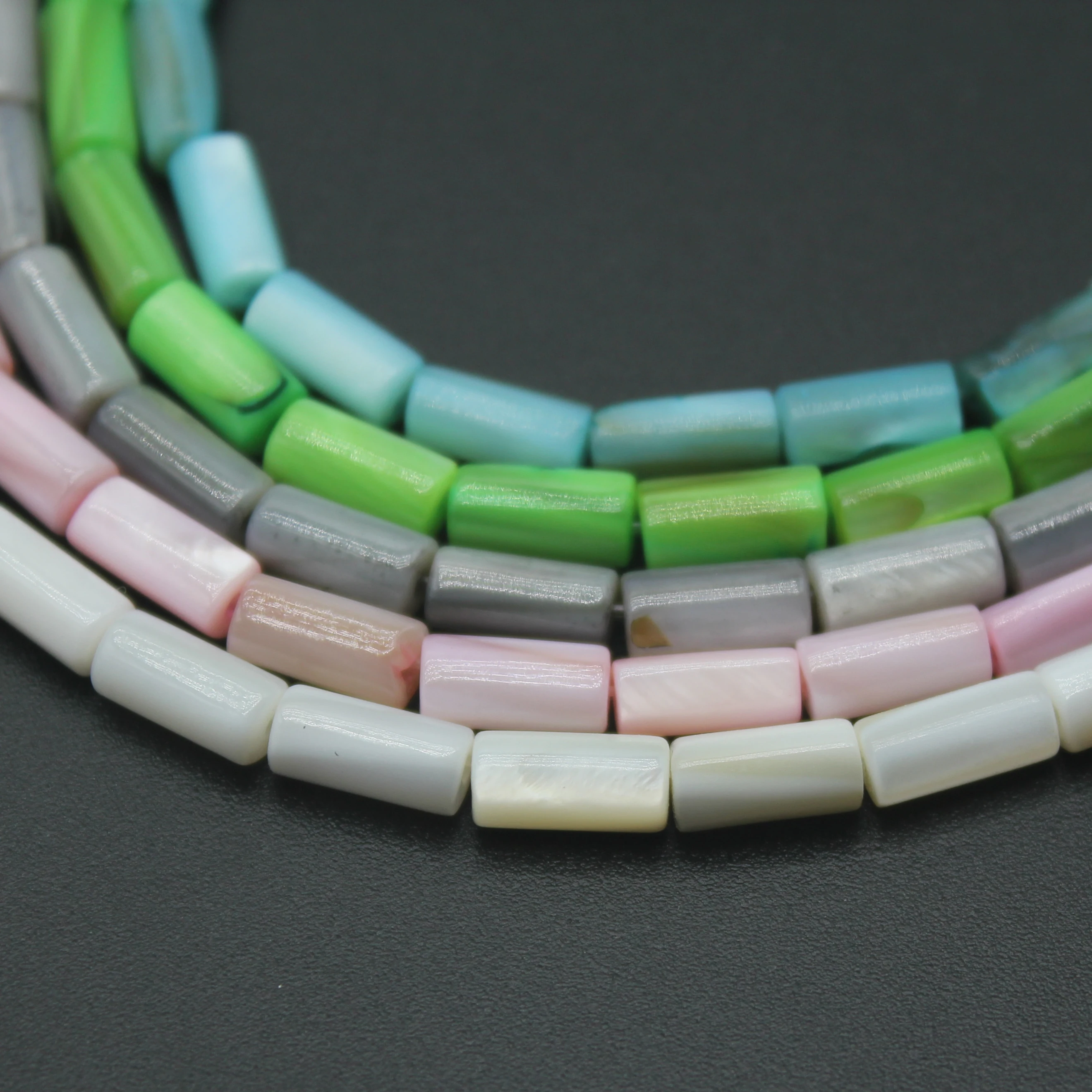 Natural Stone Freshwater Shell Beads Dyed Loosely Spacer Mother Of ...