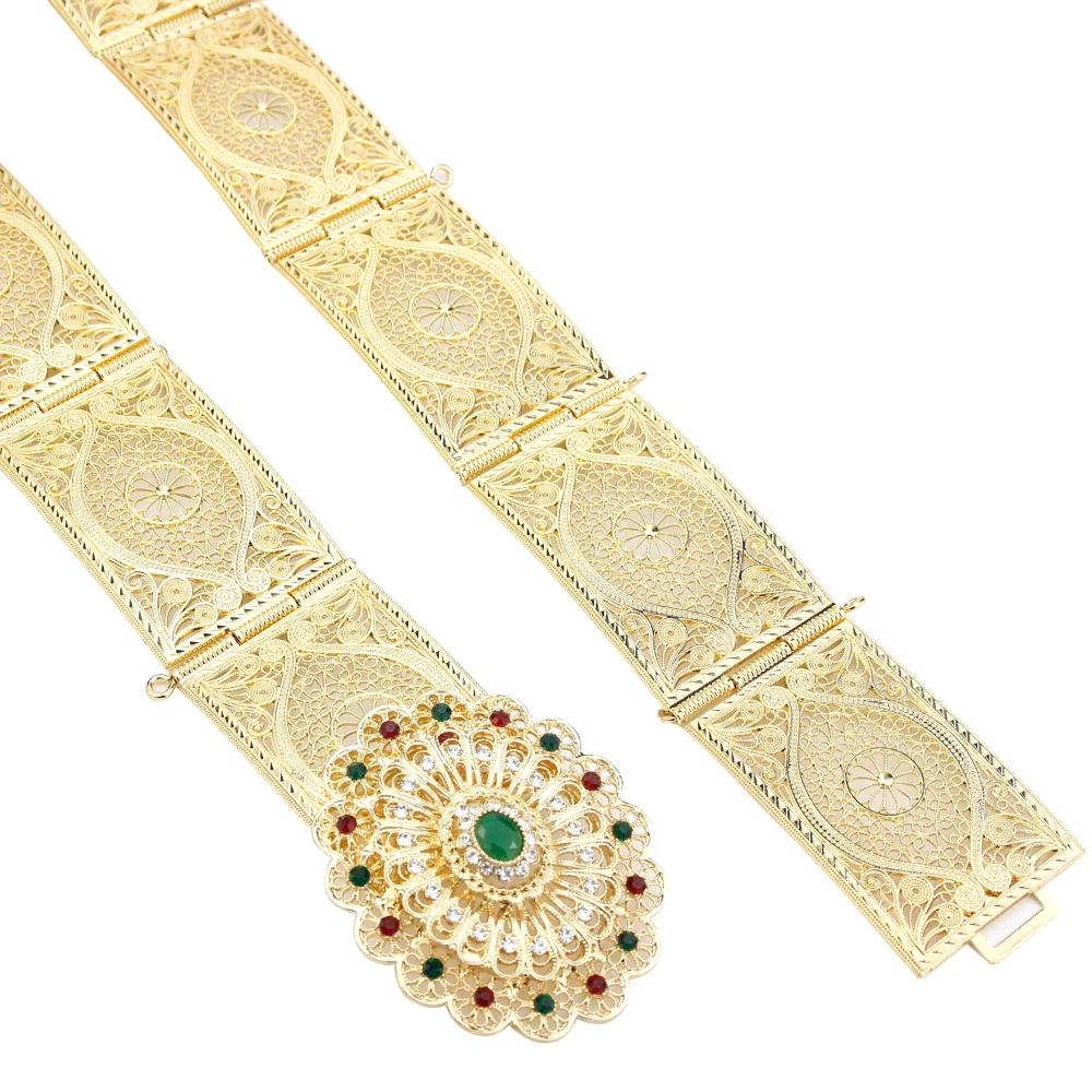 Sunspicems Gold Color Algeria Moroccan Belt for Women Bridal Wedding ...