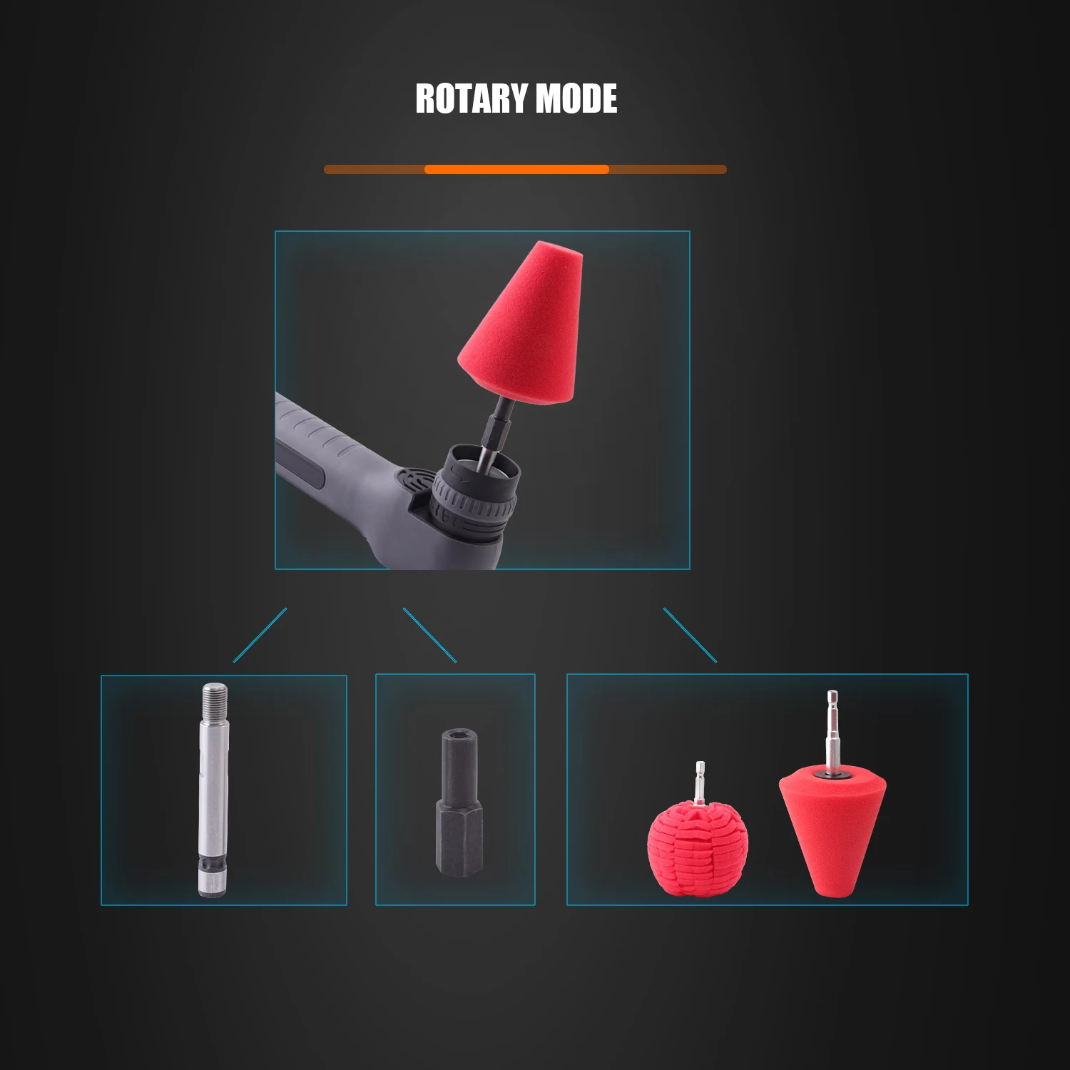 SPTA 12V Mini Cordless Car Polisher Wireless Polishing Machine With ...