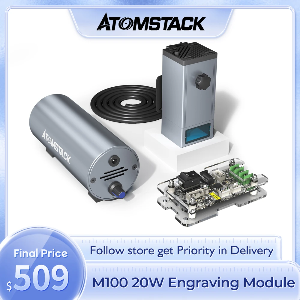 ATOMSTACK 20W Laser Module Eye protect &Air Assisted Accessories High ...