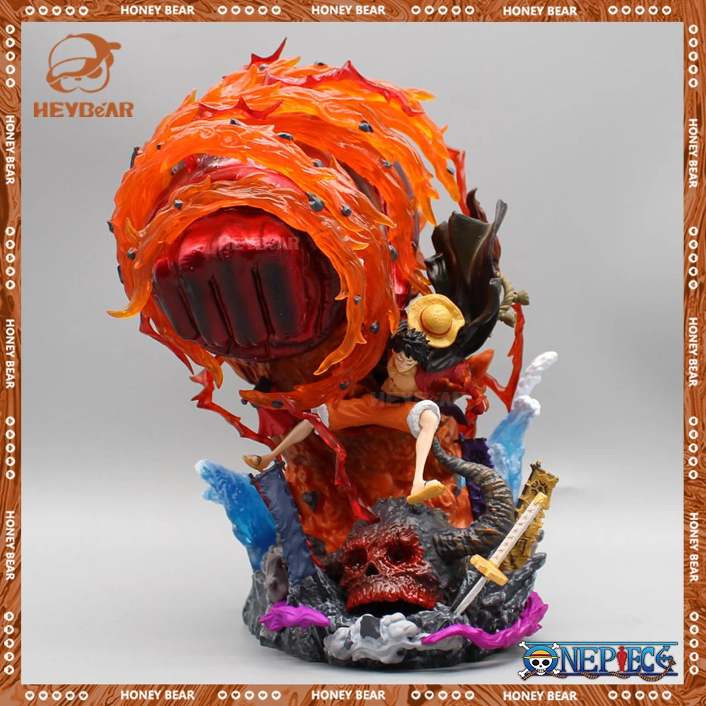 One Piece Luffy Figures avec lumière LED, Gk Luffy Gear 3, figurines d ...