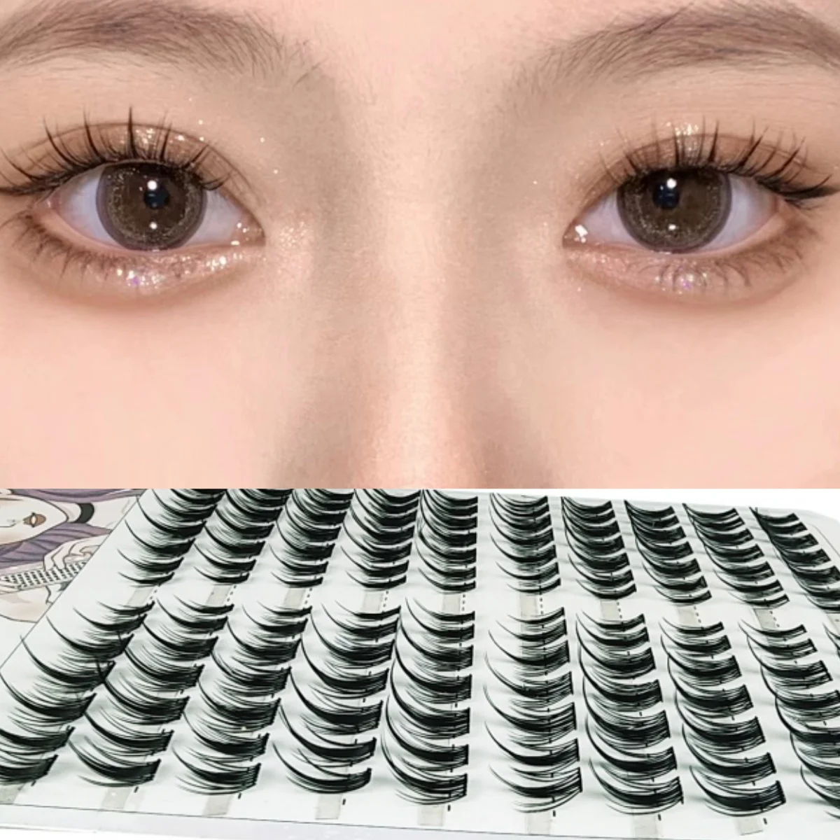 1-Box-140-Bunches-Mink-Eyelashes-3D-Natural-Russian-Individual-Eyelash ...