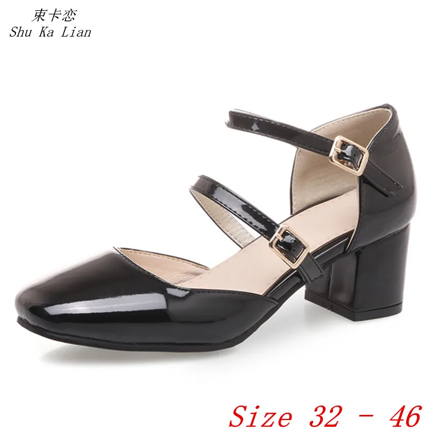 Women's Shoes Low Heel 46 Heel Low Heel | Plus Size Women Heels 44 ...