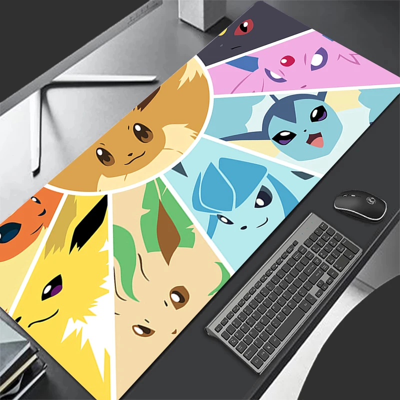 Mouse Pad Kawaii Eevee Japan Anime Desk Mat Office PC Gaming P-pokemonS ...
