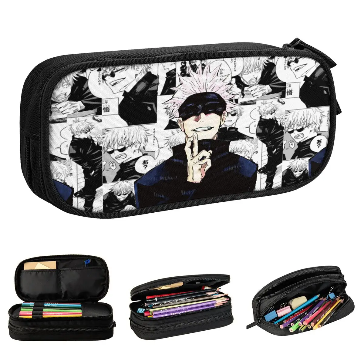 Gojo-Satoru-Collage-Manga-Pencil-Cases-Jujutsu-Kaisen-Anime-Pen-Bag ...