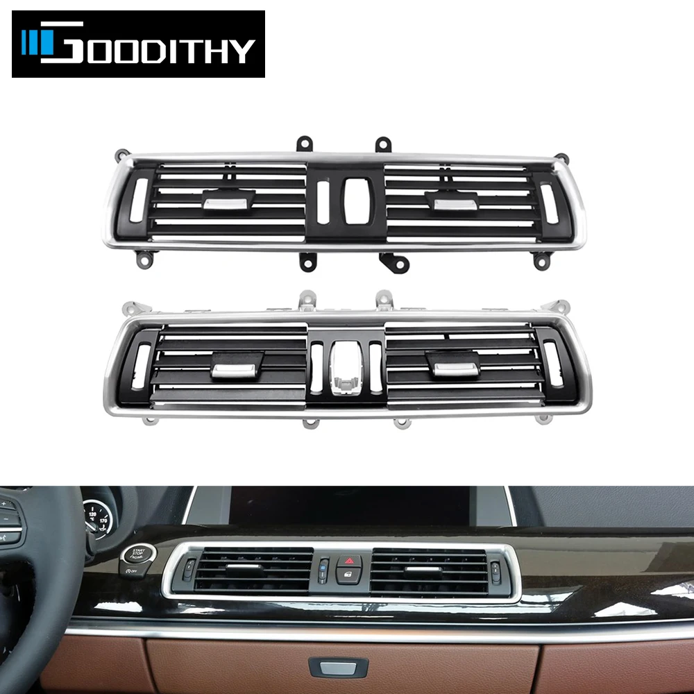 Front Console Chrome Central Air Conditioner AC Vent Grill For BMW 5 ...