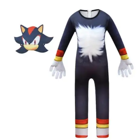 Máscara de personaje Sonic Shadow the Hedgehog disfraz tocado brillante ...